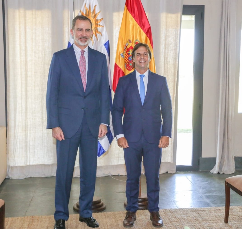 Luis Lacalle Pou recibió al rey Felipe VI de España previo al traspaso ...